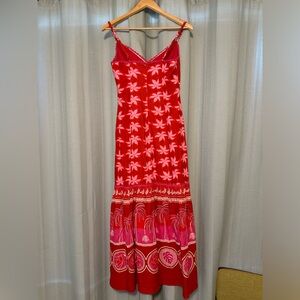 Caroline Constas | Dresses | Nwt Caroline Constas Red Floral Maxi Dress ...